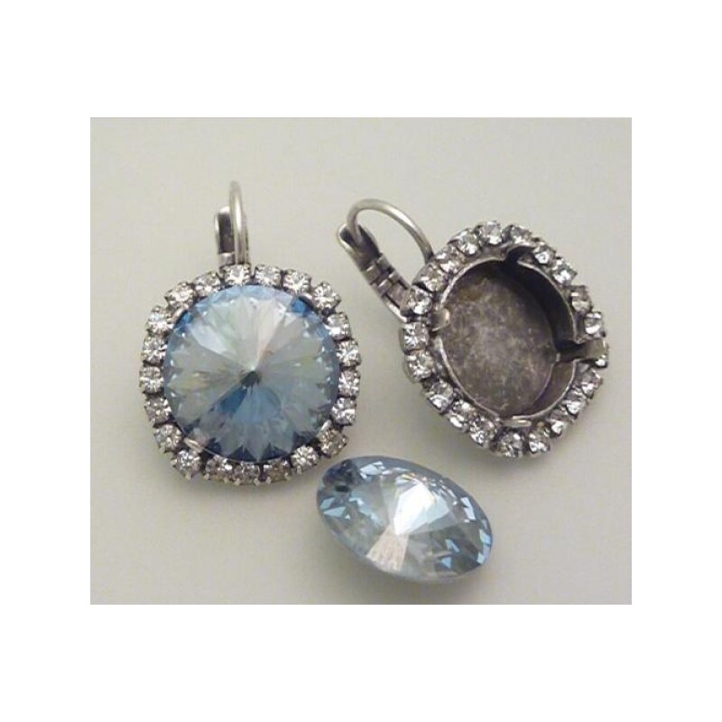 Earring setting for 14 mm Rivoli Swarovski Crystals, $ 24,50