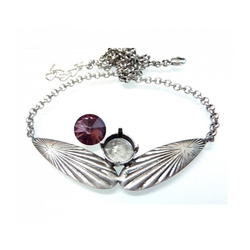 necklace setting for 12 mm Rivoli Swarovski Crystals, $ 14,54