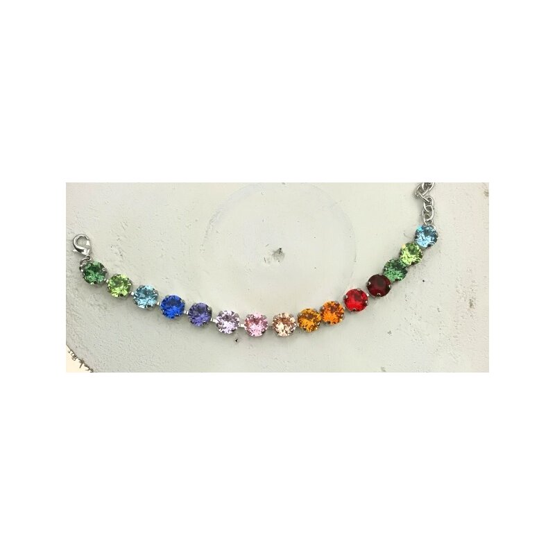 Crystal Bracelet Rainbow Handmade with Swarovski Crystals 23 80