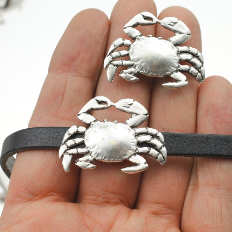 5 Crab Crawfish Sliderbeads, 7,14