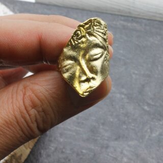 Buddha Gesicht Ring Buddha Ringe Gold 16 66