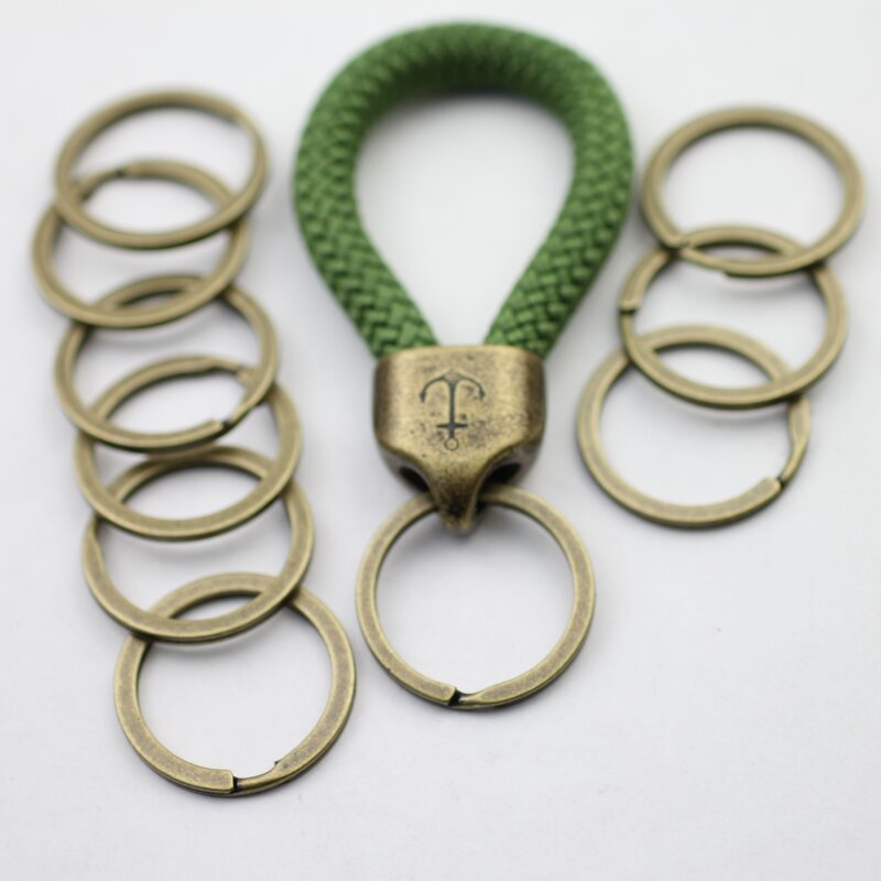 5 Antique Bronze metal Keyrings, 30 mm, £ 5,29